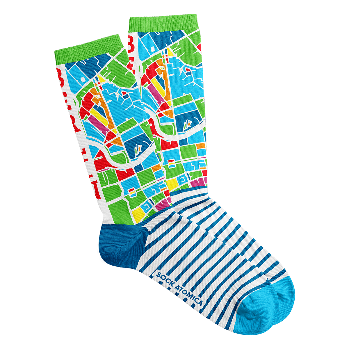 Berlin Bright City Map – Sock Atomica